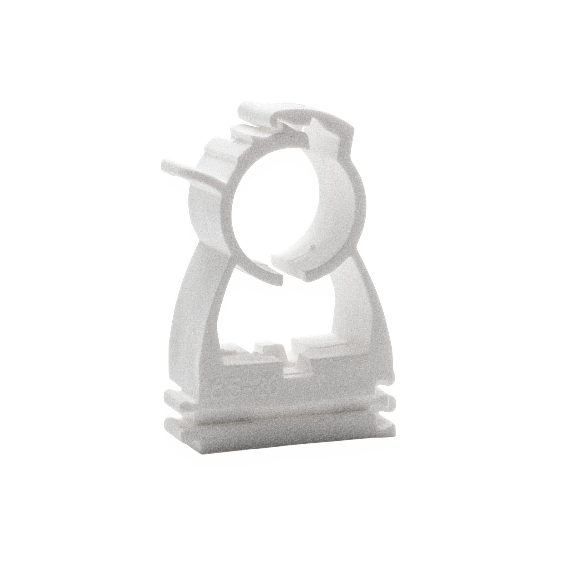 White Hinged Pipe clip for 15mm to 18mm Pipe (50) – Underfloor Heating ...