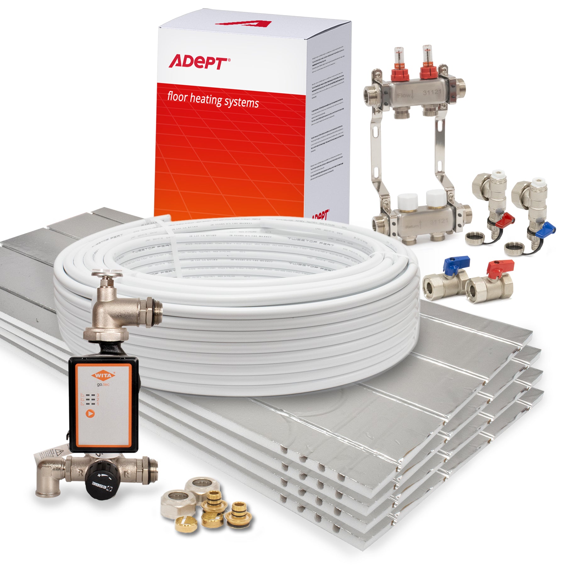 Adept AD-EPS400 Slim Water Underfloor Heating Kits – Underfloor Heating ...