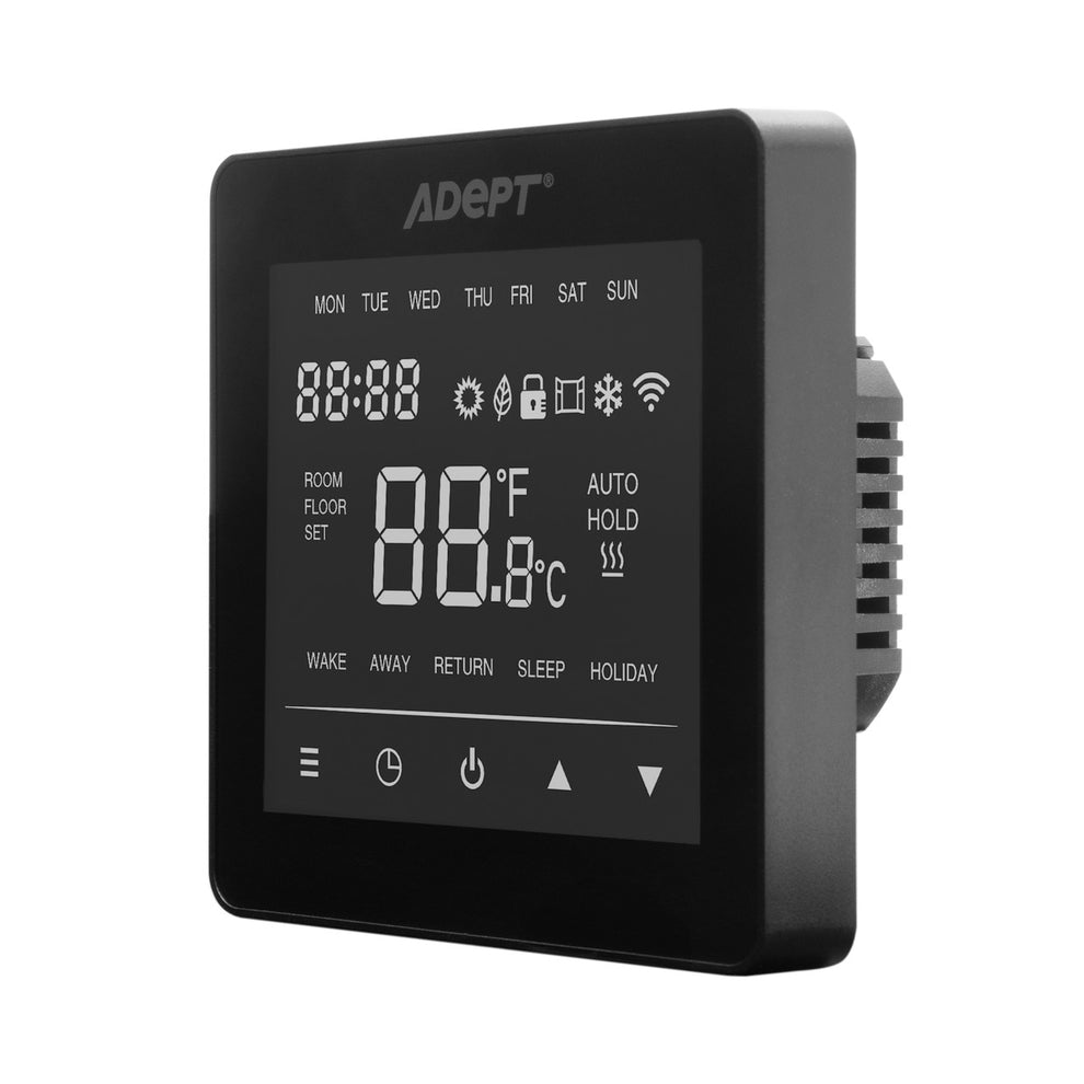 Adept Smart WiFi Touchscreen Underfloor Heating Thermostat - White ...