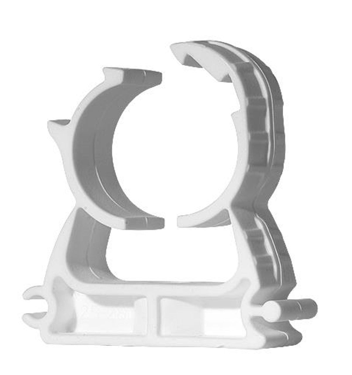 White Hinged Pipe clip for 15mm to 18mm Pipe (50) – Underfloor Heating ...