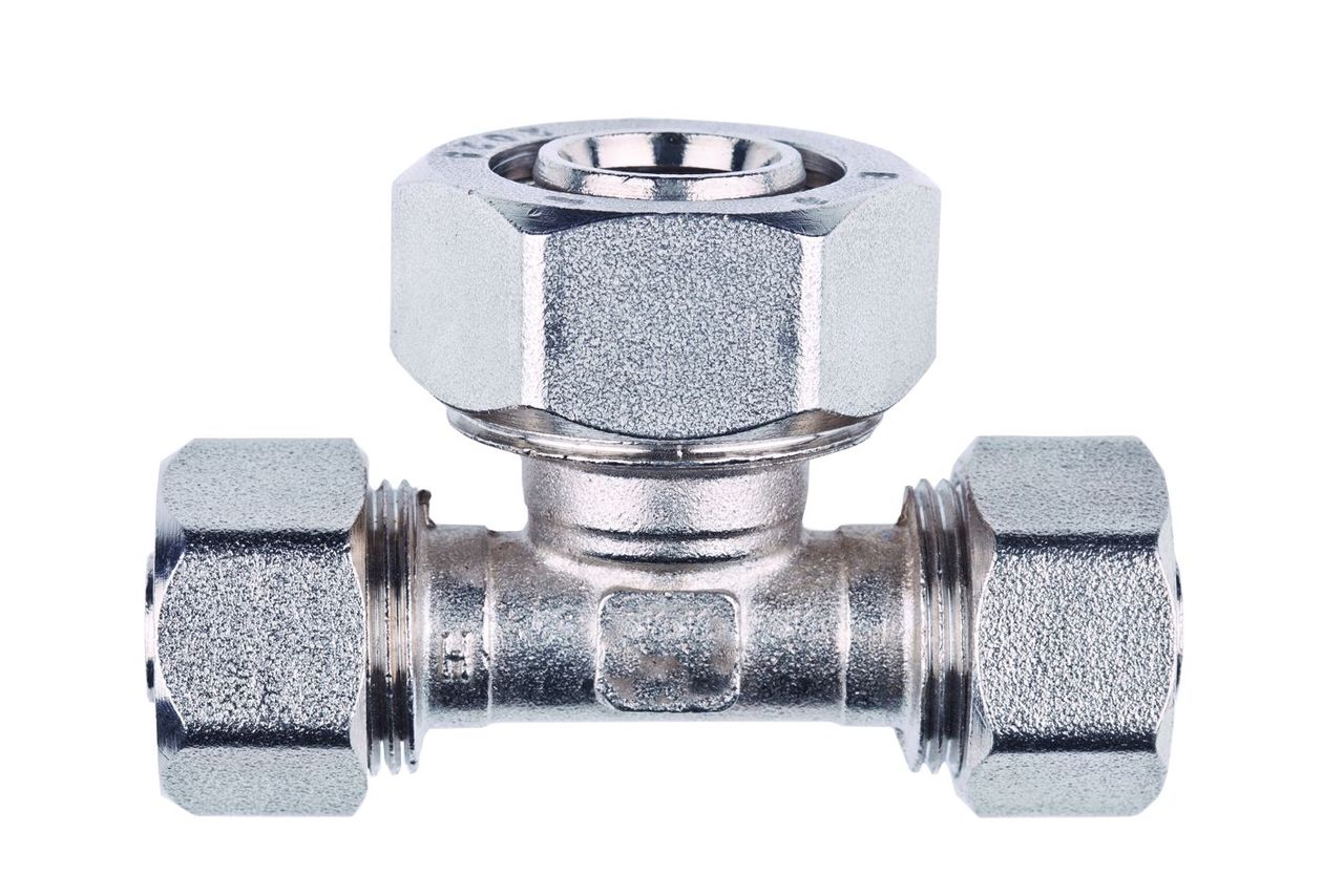 16mm x 25mm x 16mm MLCP Compression Tee with Reducer – Underfloor ...